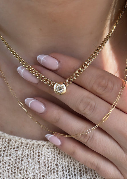 NEW Diamond Cuban Chain Necklace – Alexandra Beth