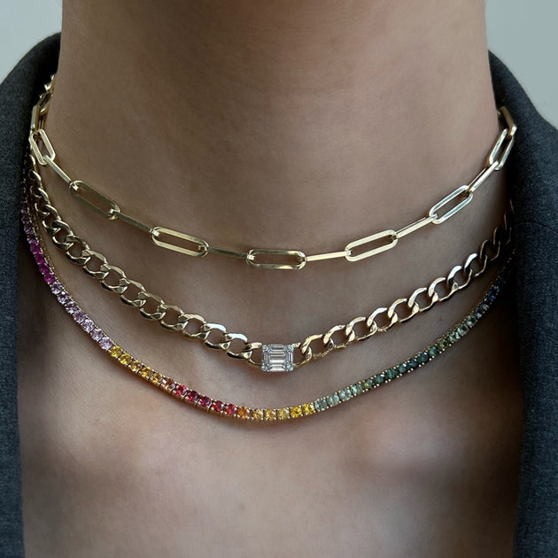 Chunky Paper Clip Chain Necklace – Alexandra Beth