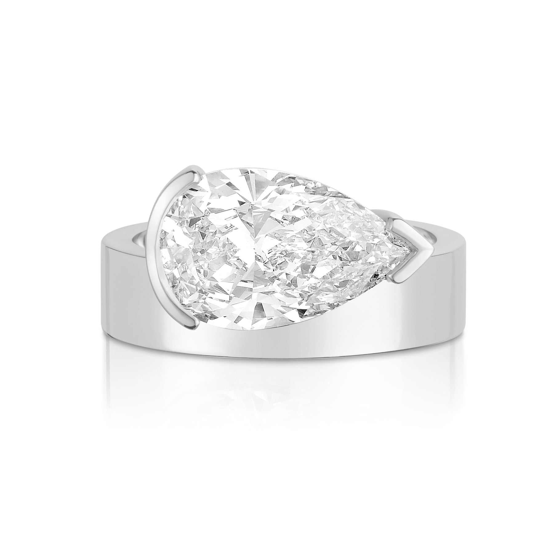 3.01 Carat Pear Cut Diamond Engagement Ring – Alexandra Beth