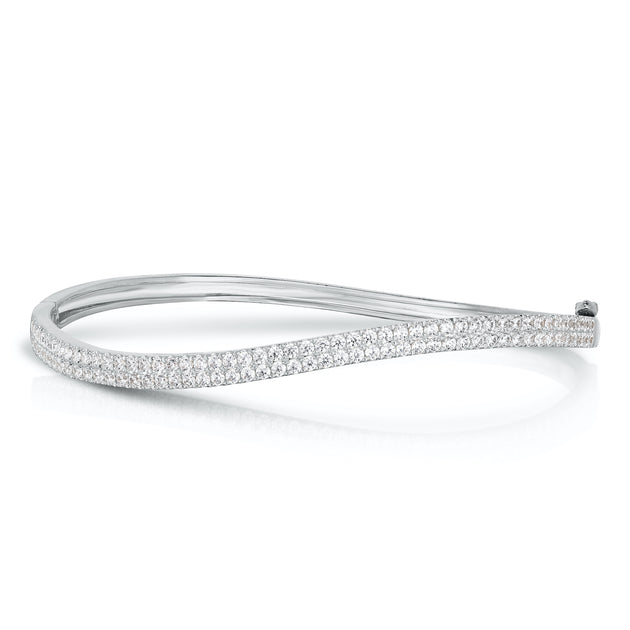 Diamond Wave Bangle – Alexandra Beth